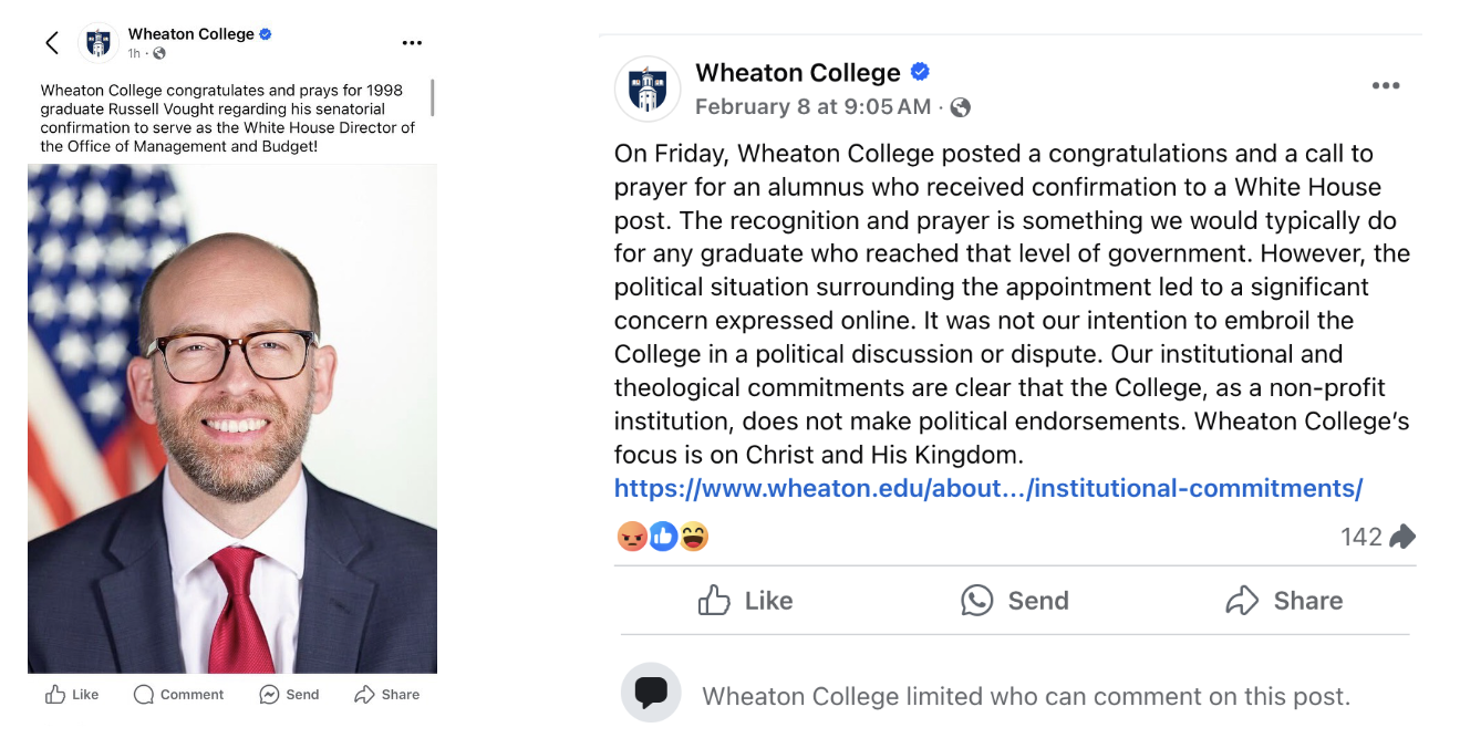 Alumni Sign Letter of Complaint After Vought Controversy – The Wheaton ...